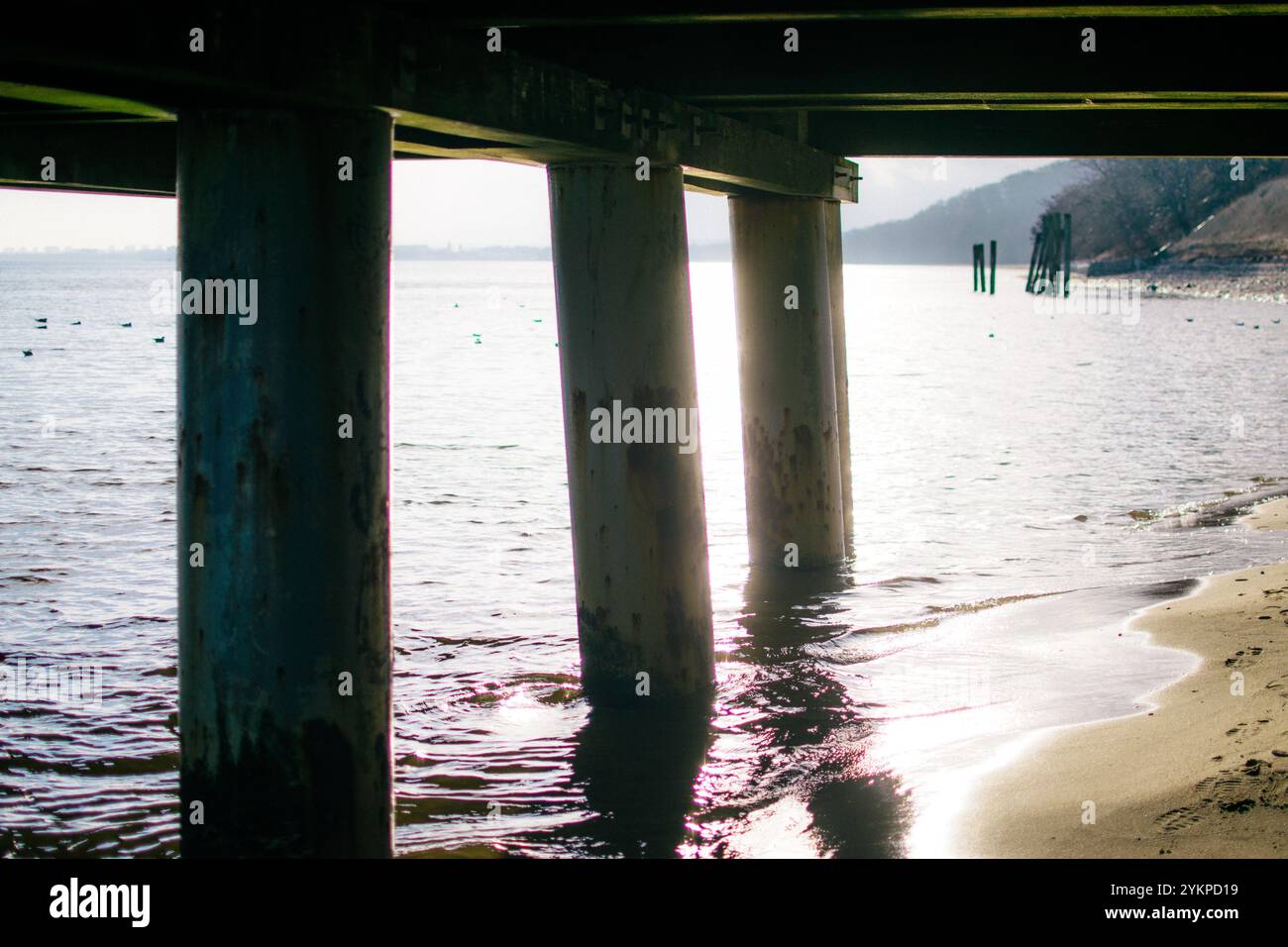pier columns on the Gdynia embankment Stock Photo - Alamy