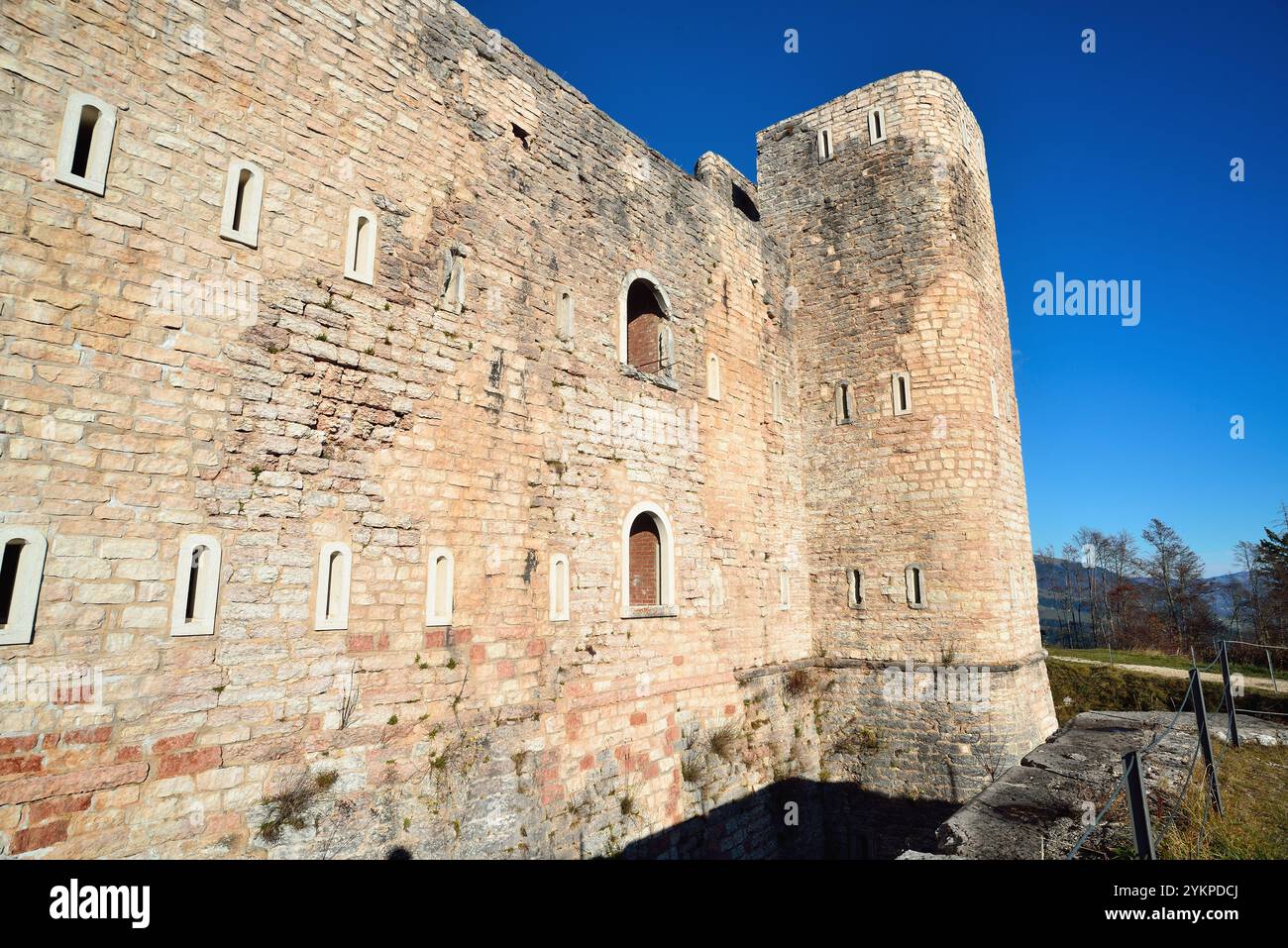 Veneto, Italy, Asiago plateau. Fort Interrotto. The Interrotto fort is ...