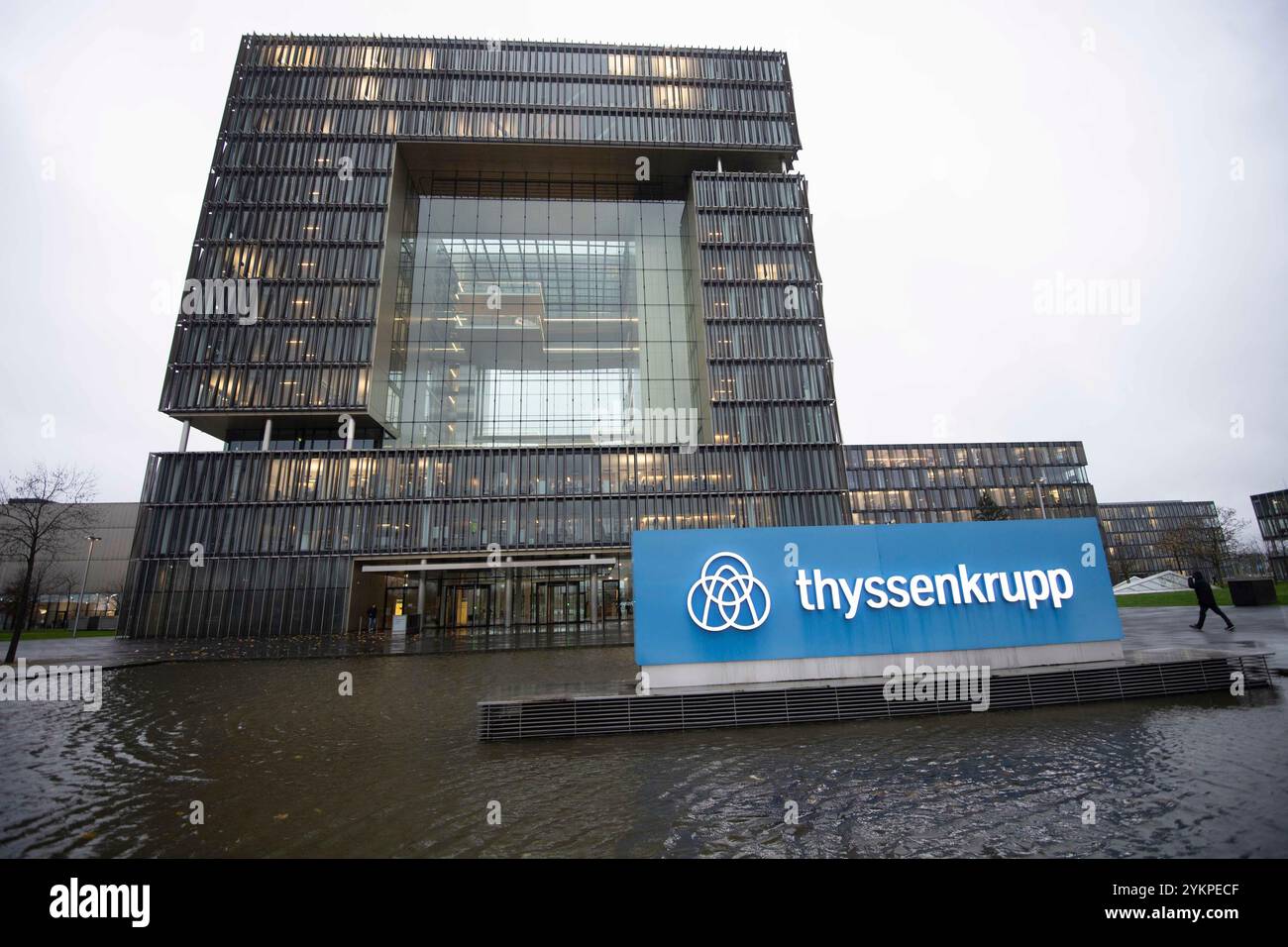 The headquarters of ThyssenKrupp AG in Essen, exterior view ...