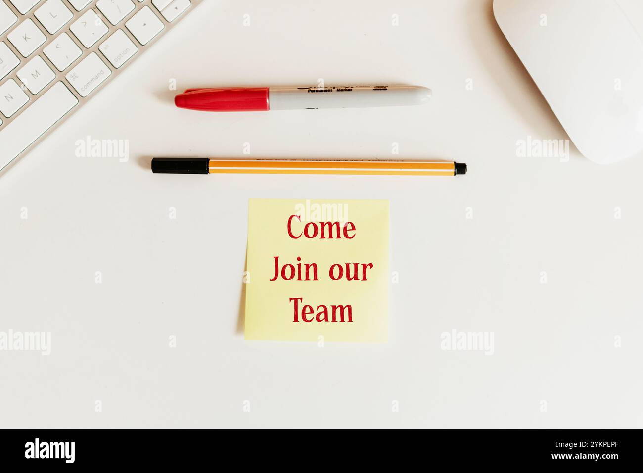 Join Our Team, the phrase is on office table desktop background ...