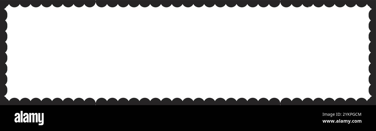 Scalloped border curve lace frame set. Silhouette frilly figure, stamp ...