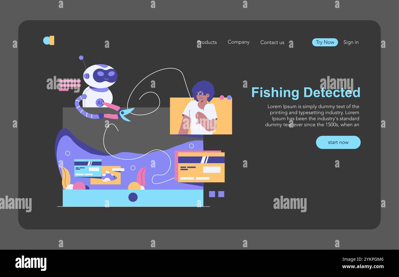 Cyber attack data phishing fishing Stock Vector Images - Alamy