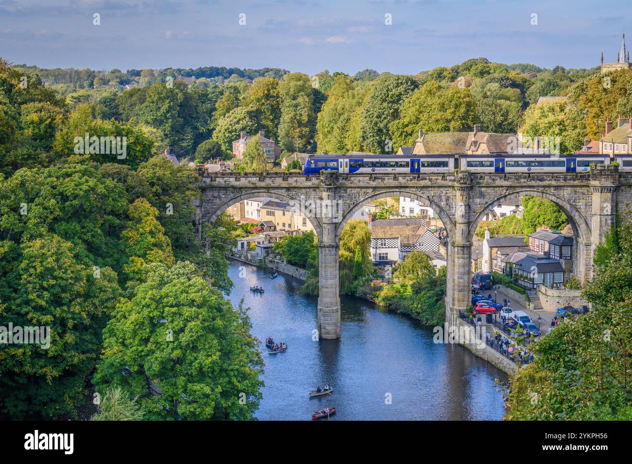 The River Nidd Railway Viaduct at Knaresborough in North Yorkshire ...