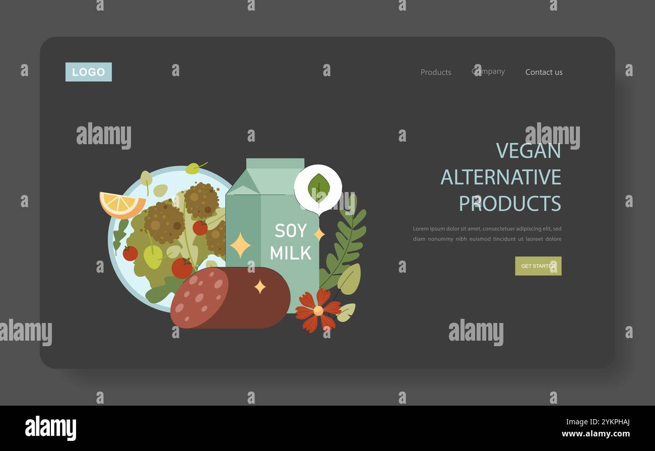 Plant based dairy free Stock Vector Images - Alamy