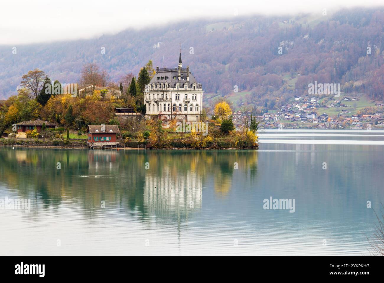 iseltwald, Switzerland - JNovember 06, 2020: Castle Seeburg on the ...
