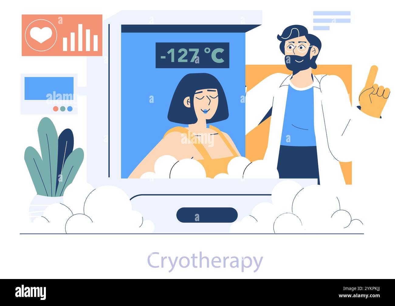 Longevity Clinic concept. An illustration of a patient undergoing ...
