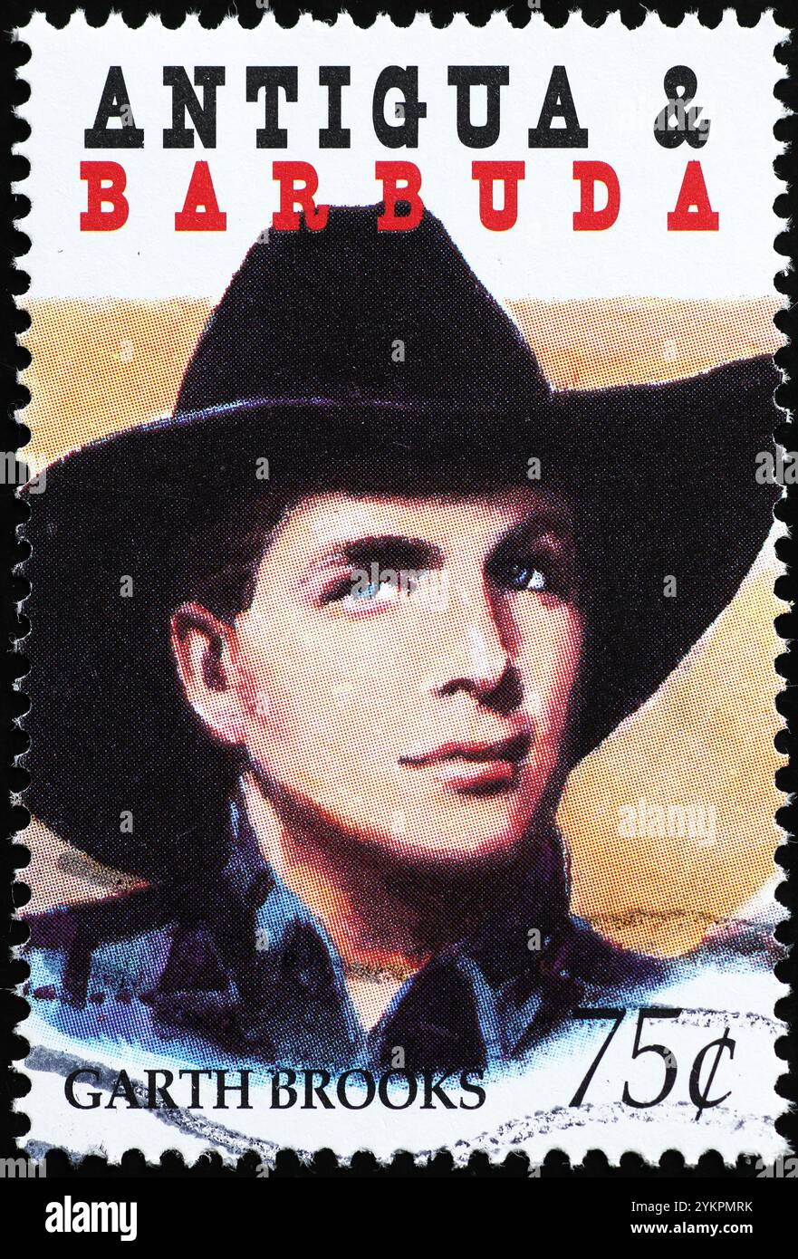 American country singer Garth Brooks on postage stamp Stock Photo - Alamy