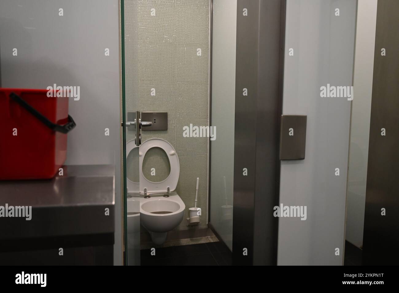 Berlin, Germany. 19th Nov, 2024. A toilet cubicle in the WC-Center at ...