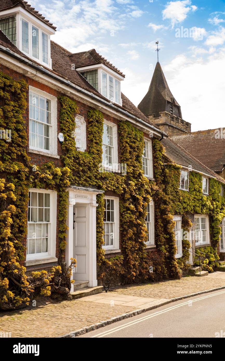 UK, England, West Sussex, Midhurst, Church Hill, creeper clad Tudor ...