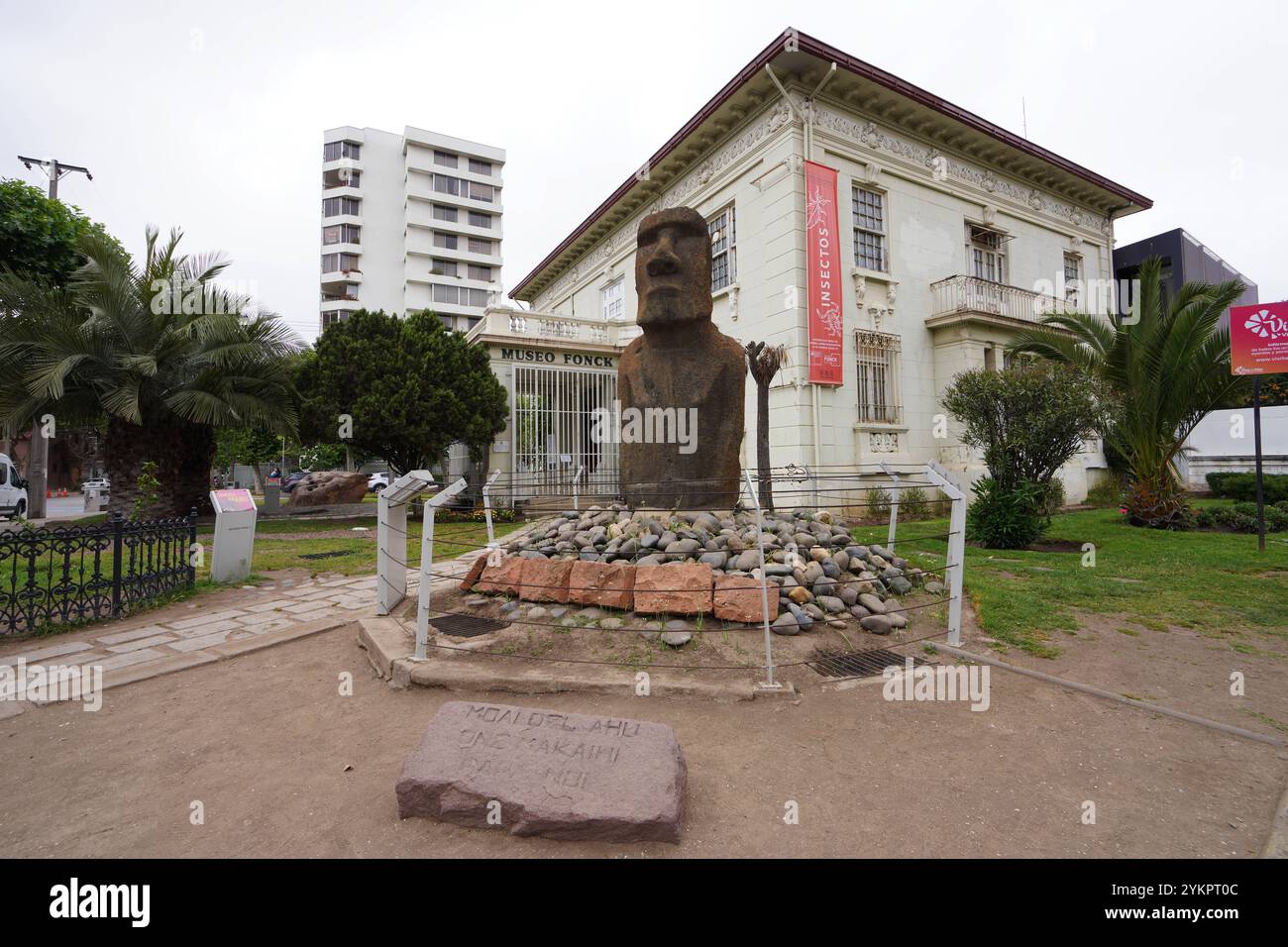 VINA DEL MAR, CHILE - OCTOBER 29, 2024: Original Moai from Easter ...