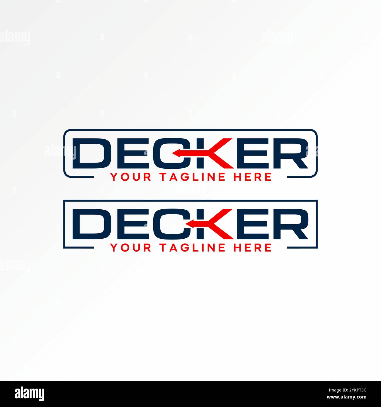 Logo design graphic concept creative premium vector stock image graphic word text Decker font ...
