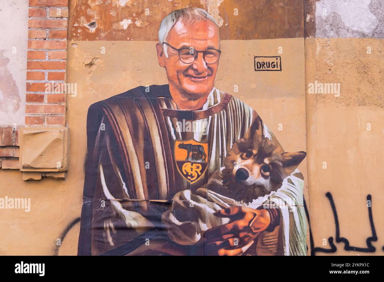 Rome, Rm, Italy. 18th Nov, 2024. View of the mural dedicated to Claudio ...