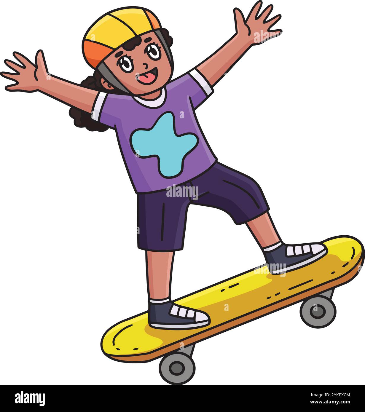Skateboard ollie girl Stock Vector Images - Alamy