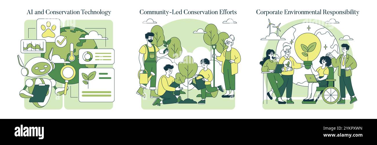 Ecosystem Conservation set. Advances in AI technology aid wildlife ...