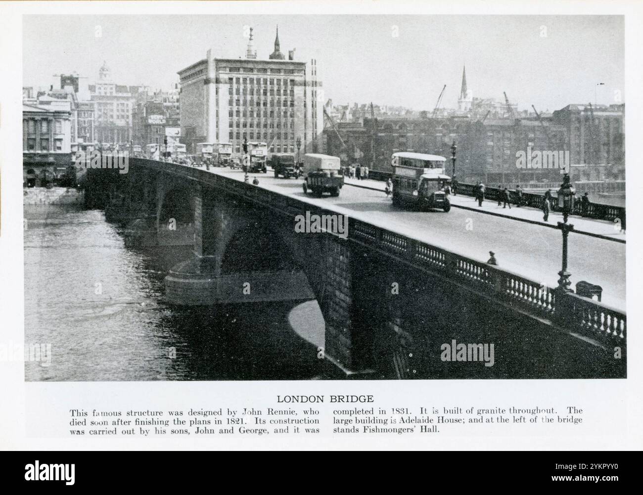 Vintage photo of London Bridge. Great Britain. 1938 Stock Photo - Alamy