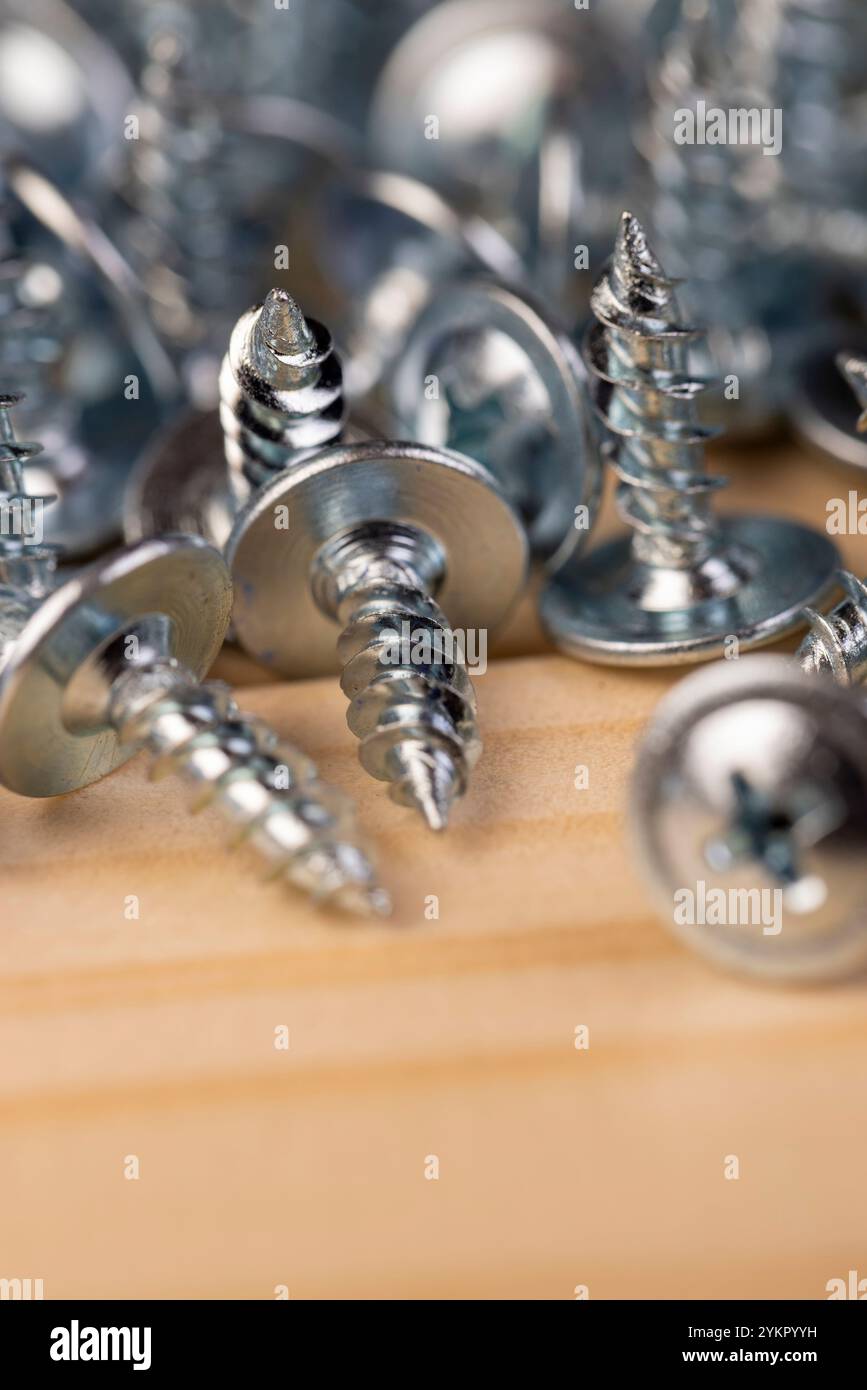 steel self-tapping screws for fixing wooden objects, galvanized self ...