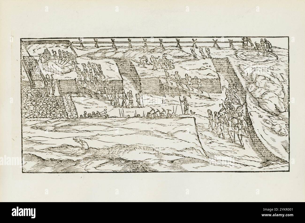 Rome Empire. Roman Construction. Italian engraving of Vitruvius' works ...