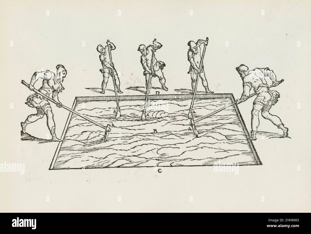 Rome Empire. Roman Lime Pit. Italian engraving of Vitruvius' works ...