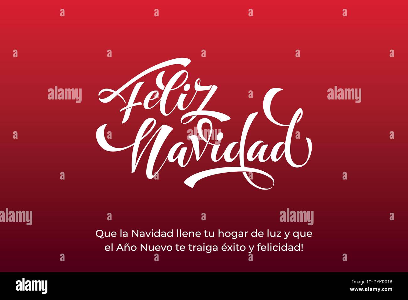 Feliz Navidad spanish Merry Christmas Modern calligraphy lettering on ...