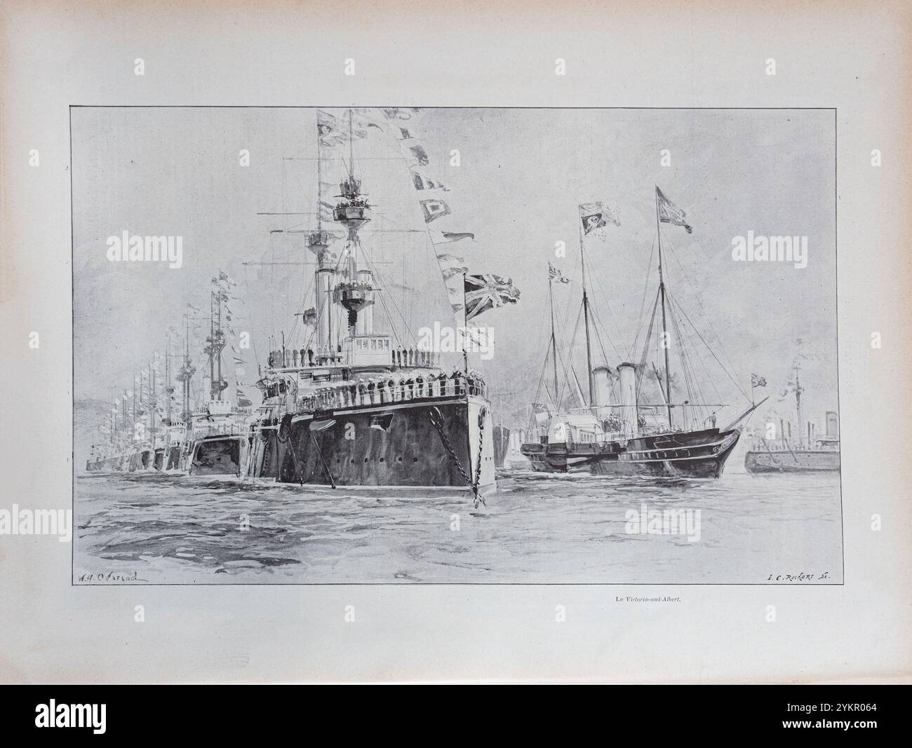 Queen Victoria’s Diamond Jubilee. June 1897 Spithead Naval Review. The royal yacht ‘Victoria-and ...