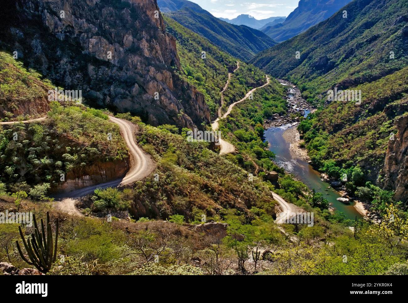 Road to Batopilas, Barranca de Batopilas, Barranca del Cobre (Copper Canyon) area, Sierra ...