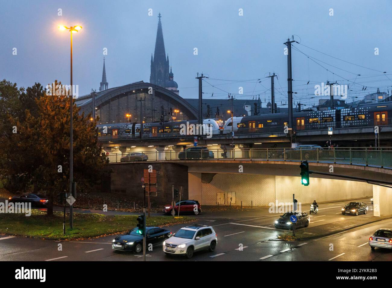 track underpass of Ursula street and Felix-Rexhausen square, railway ...