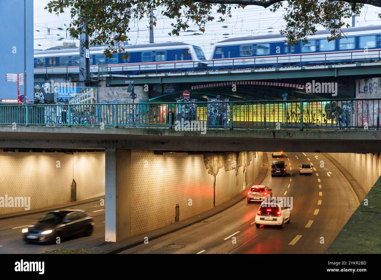 track underpass of Ursula street and Marzellen street, railway line ...