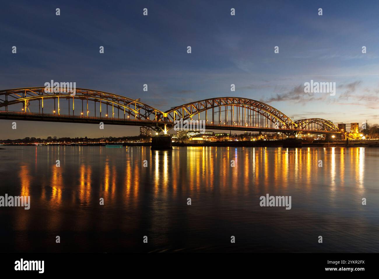 the Suedbruecke (South bridge), railroad bridge over the river Rhine ...