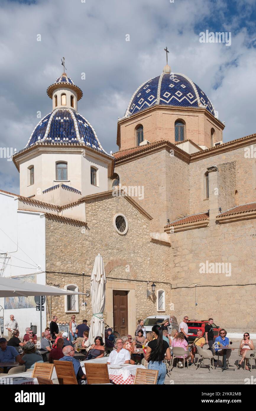 The Nuestra Senora del Consuelo church in the historic centre of Altea ...