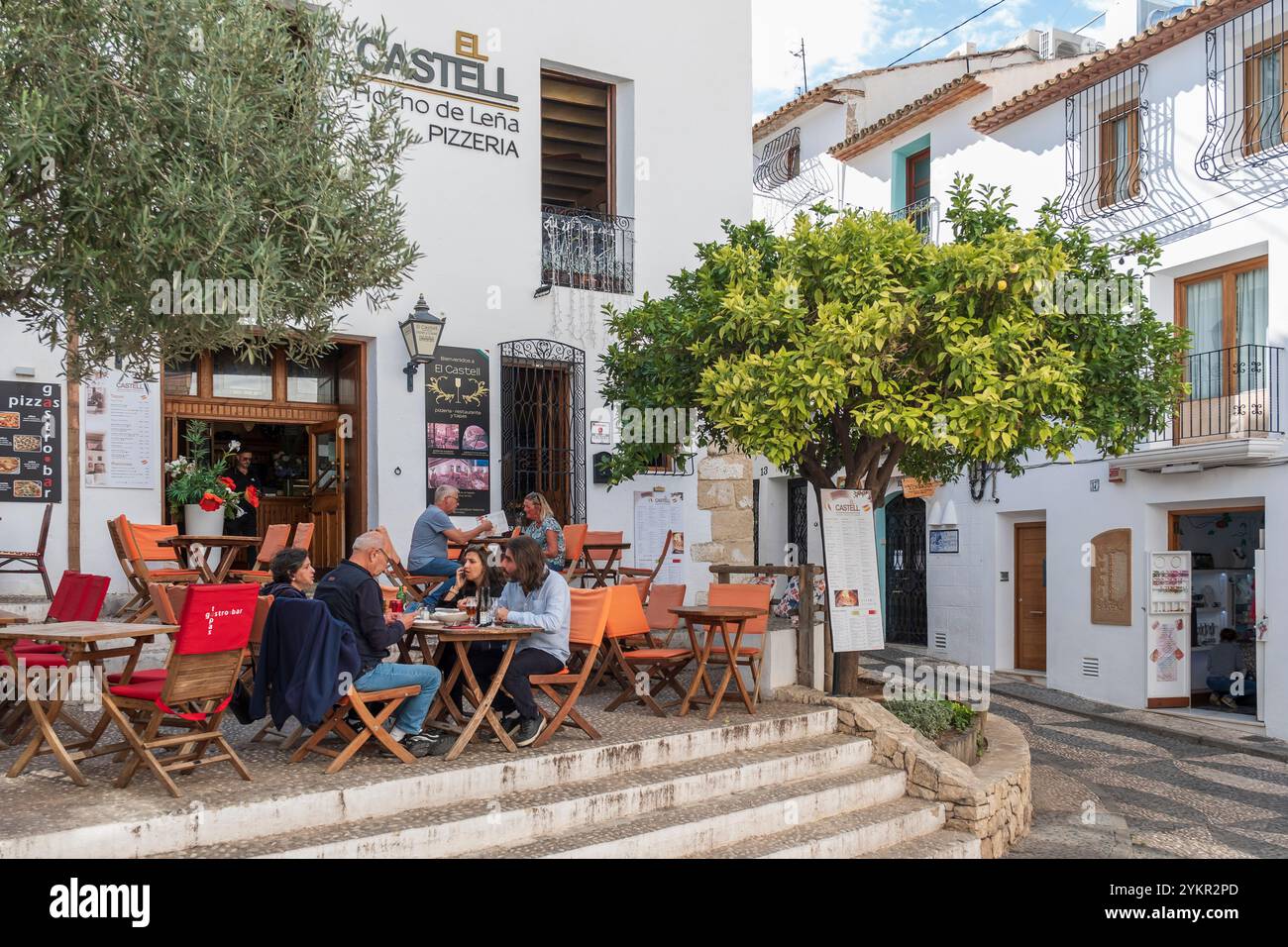 El Castell restaurant in the old town of Altea with its picturesque ...