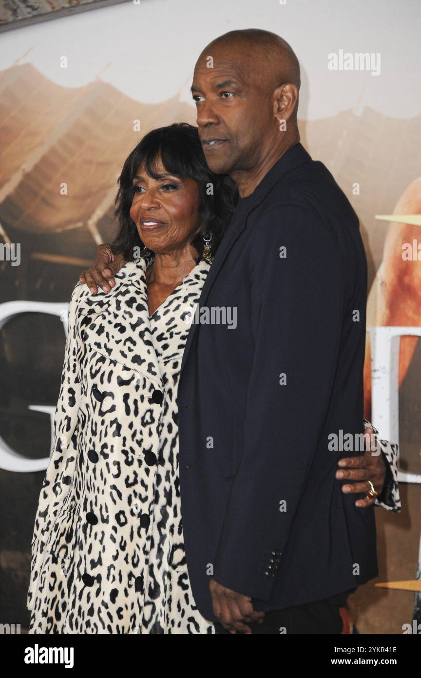 Ca. 18th Nov, 2024. Pauletta Washington, Denzel Washington at arrivals for GLADIATOR II Premiere ...