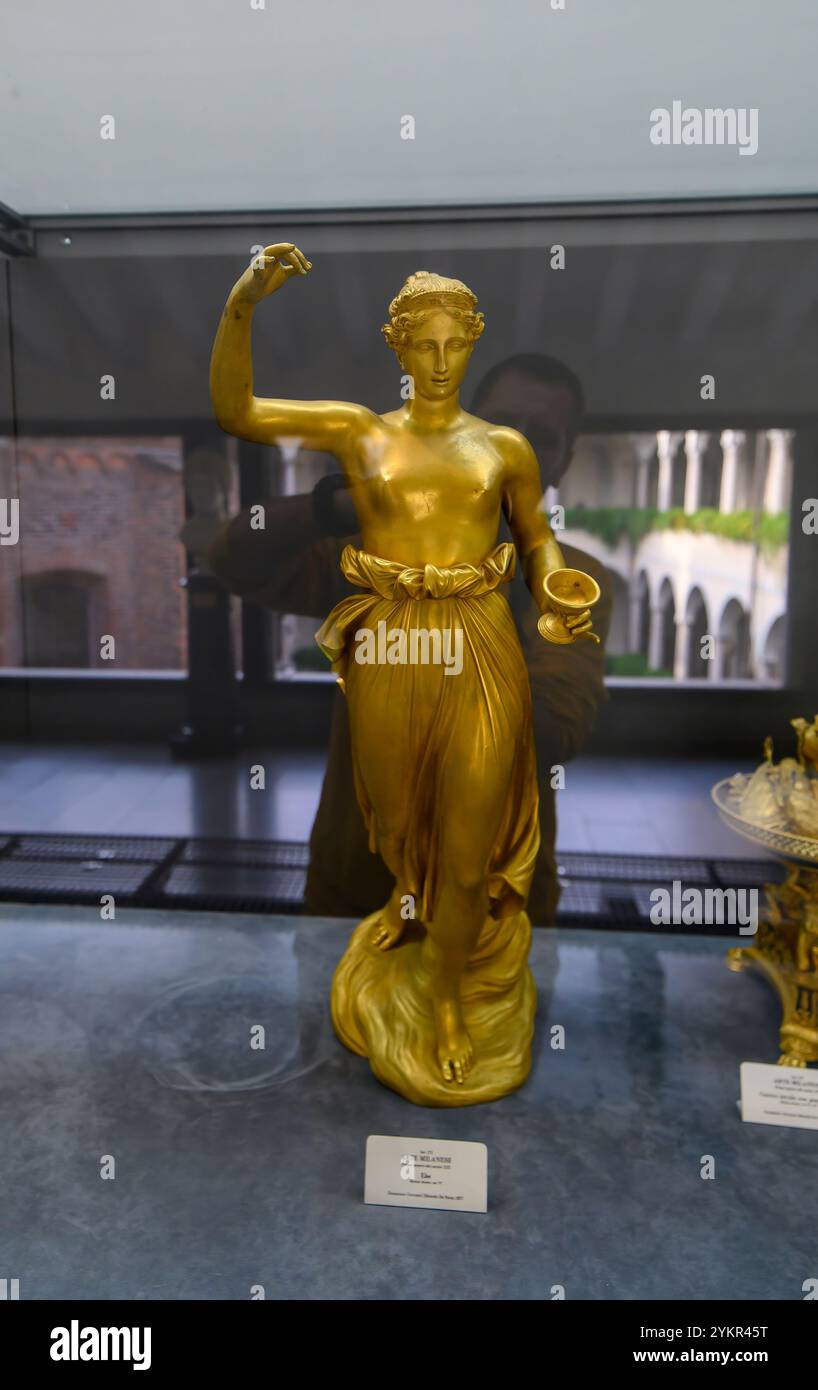 Milan, Italy. Interior of the Biblioteca and Pinacoteca Ambrosiana or ...