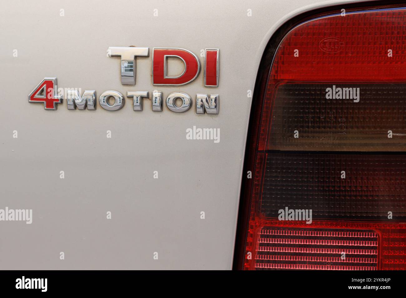 Volkswagen TDI emblem next to the rear light of the car Stock Photo - Alamy