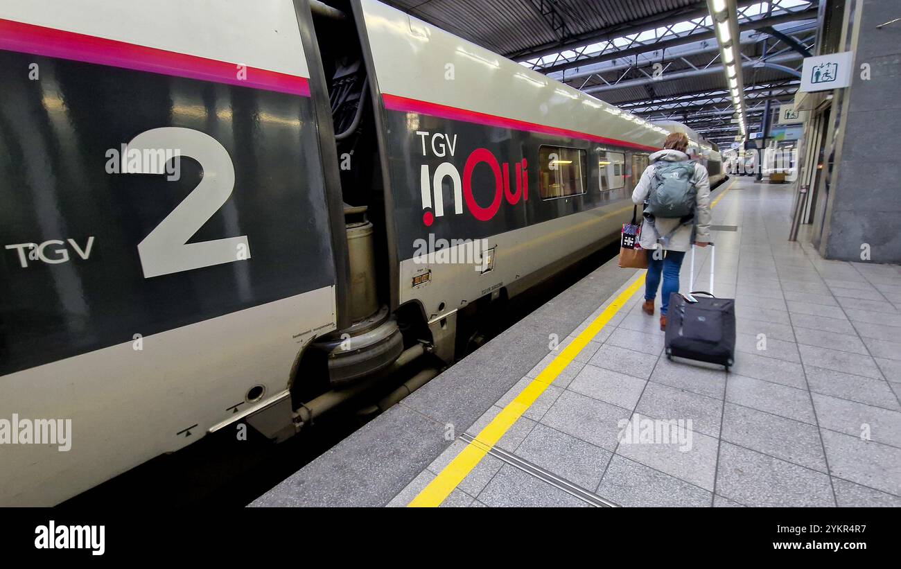 TGV Inoui, Lille Europe railway station, Nord, France Stock Photo - Alamy