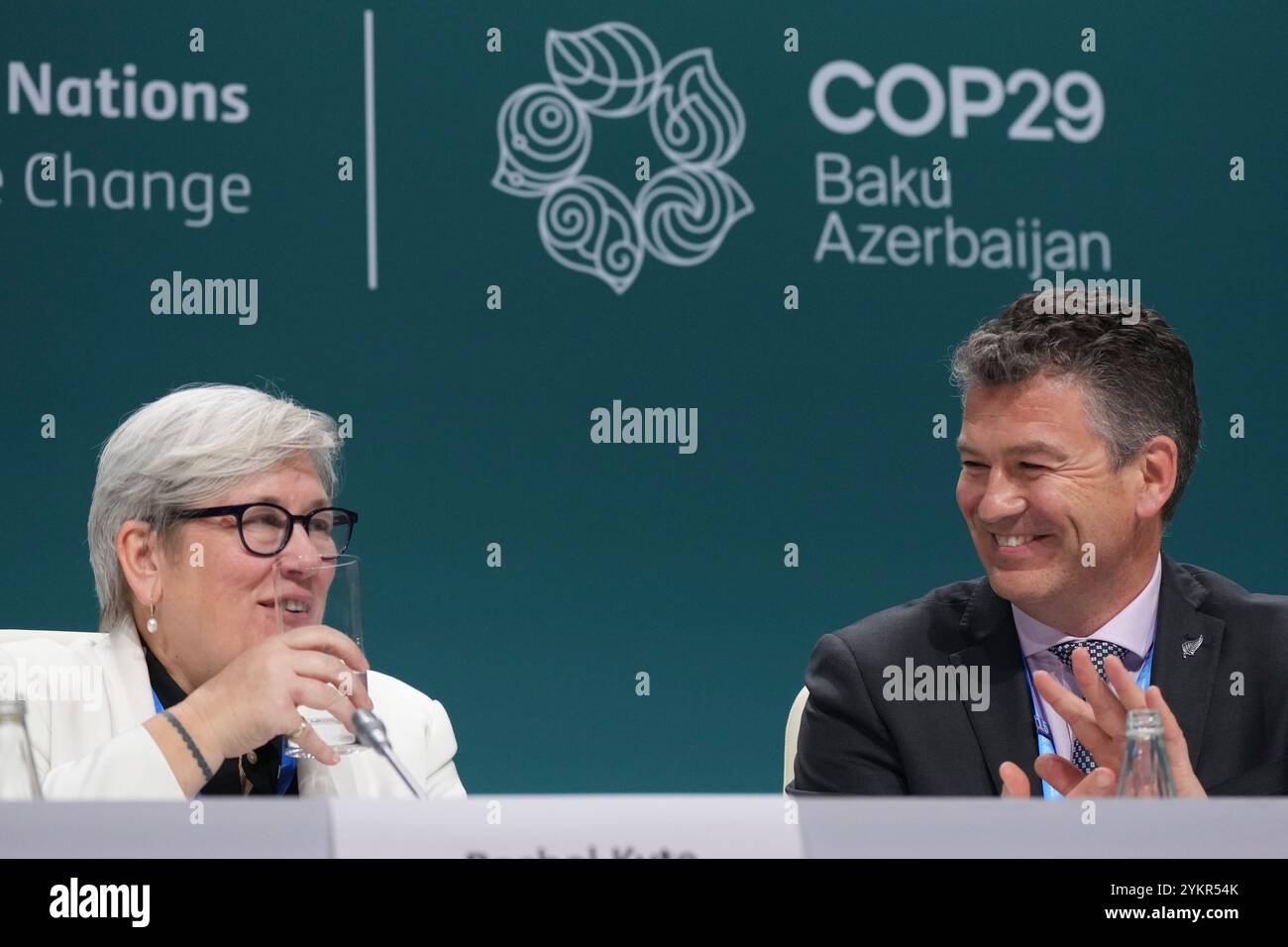 Stuart Horne, a New Zealand's Climate Change Ambassador, right, and ...