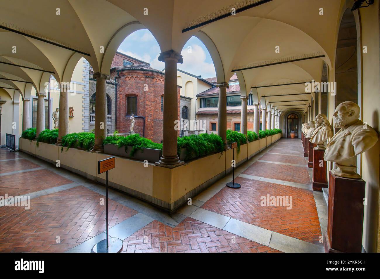 Milan, Italy. Interior of the Biblioteca and Pinacoteca Ambrosiana or ...