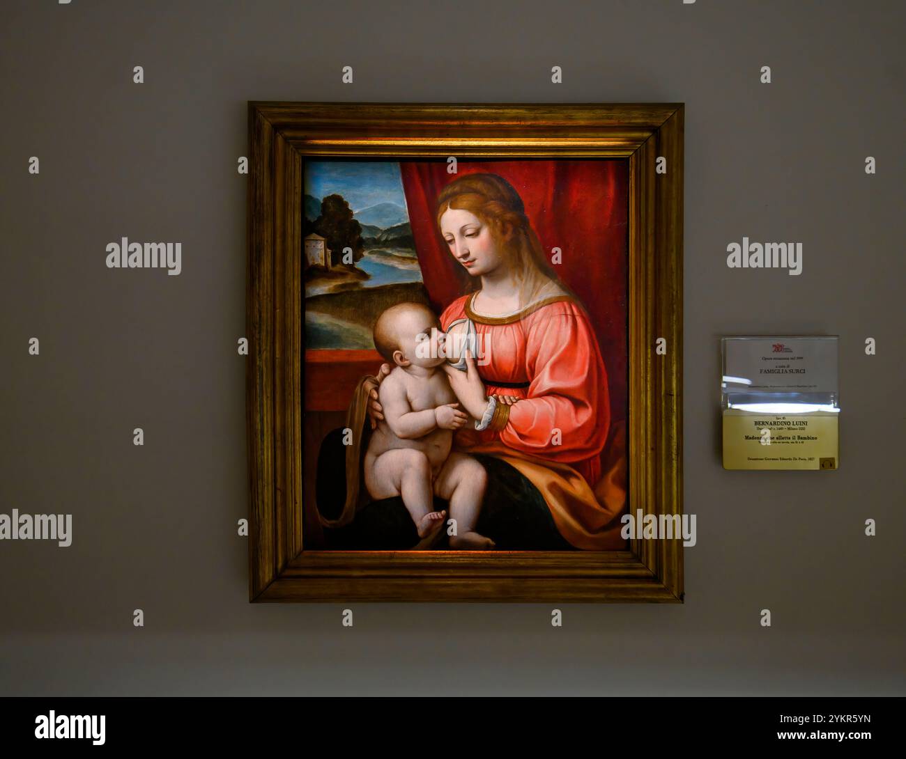 Milan, Italy. Interior of the Biblioteca and Pinacoteca Ambrosiana or ...