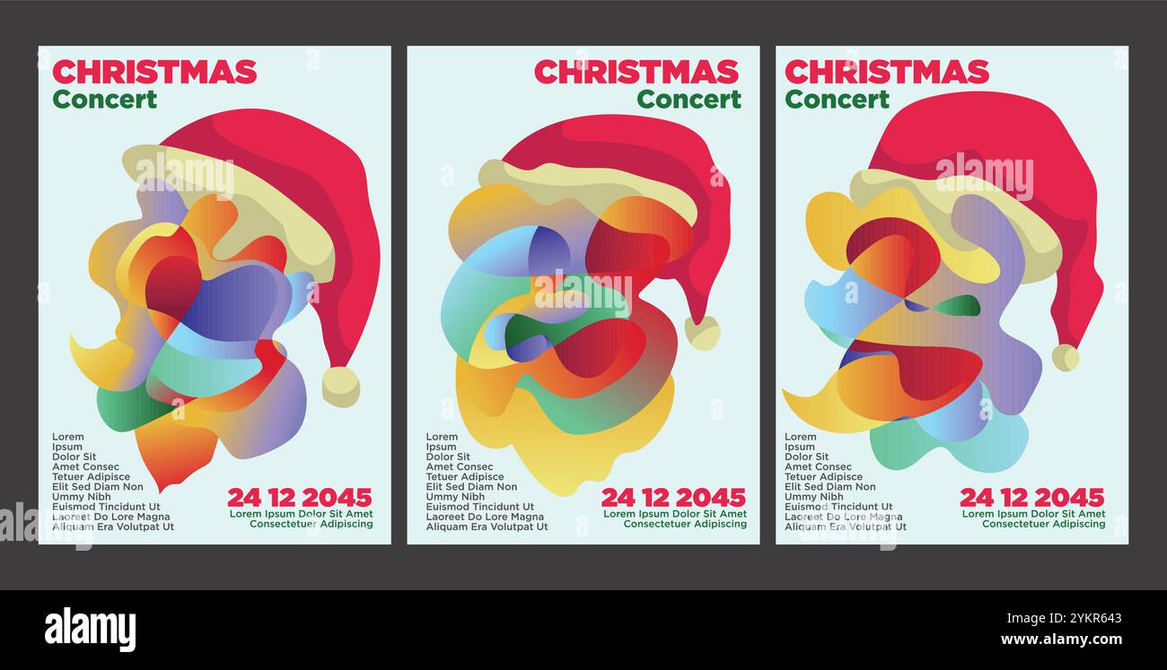 Artistic Christmas Concert Design Featuring Guitar and Festive Decor ...