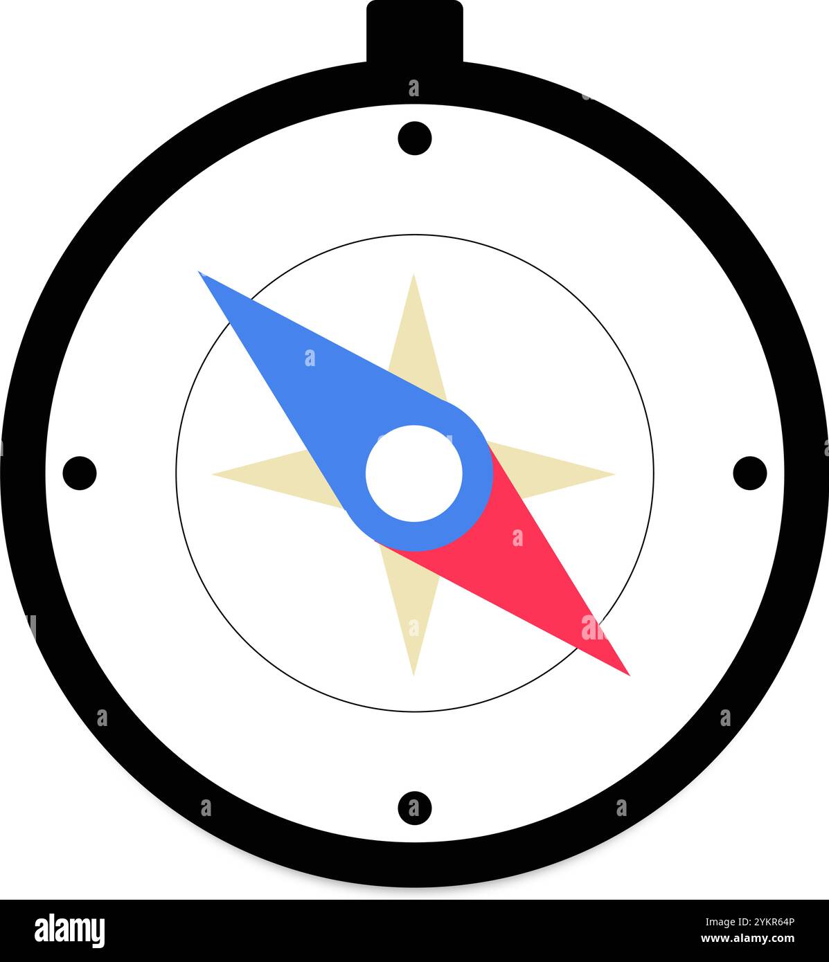 Compass Symbolizing Navigation And Exploration In Flat Vector