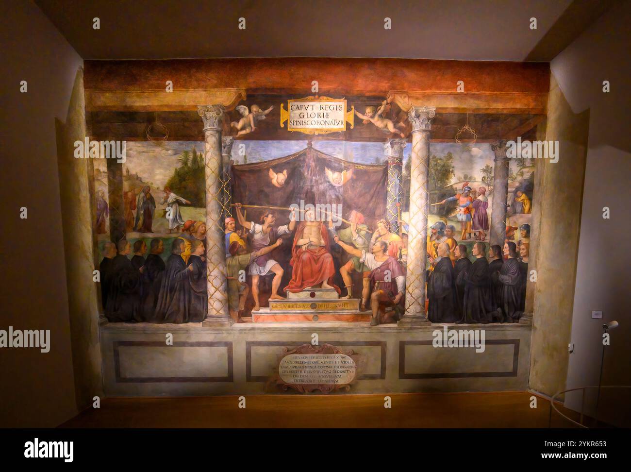 Milan, Italy. Interior of the Biblioteca and Pinacoteca Ambrosiana or ...