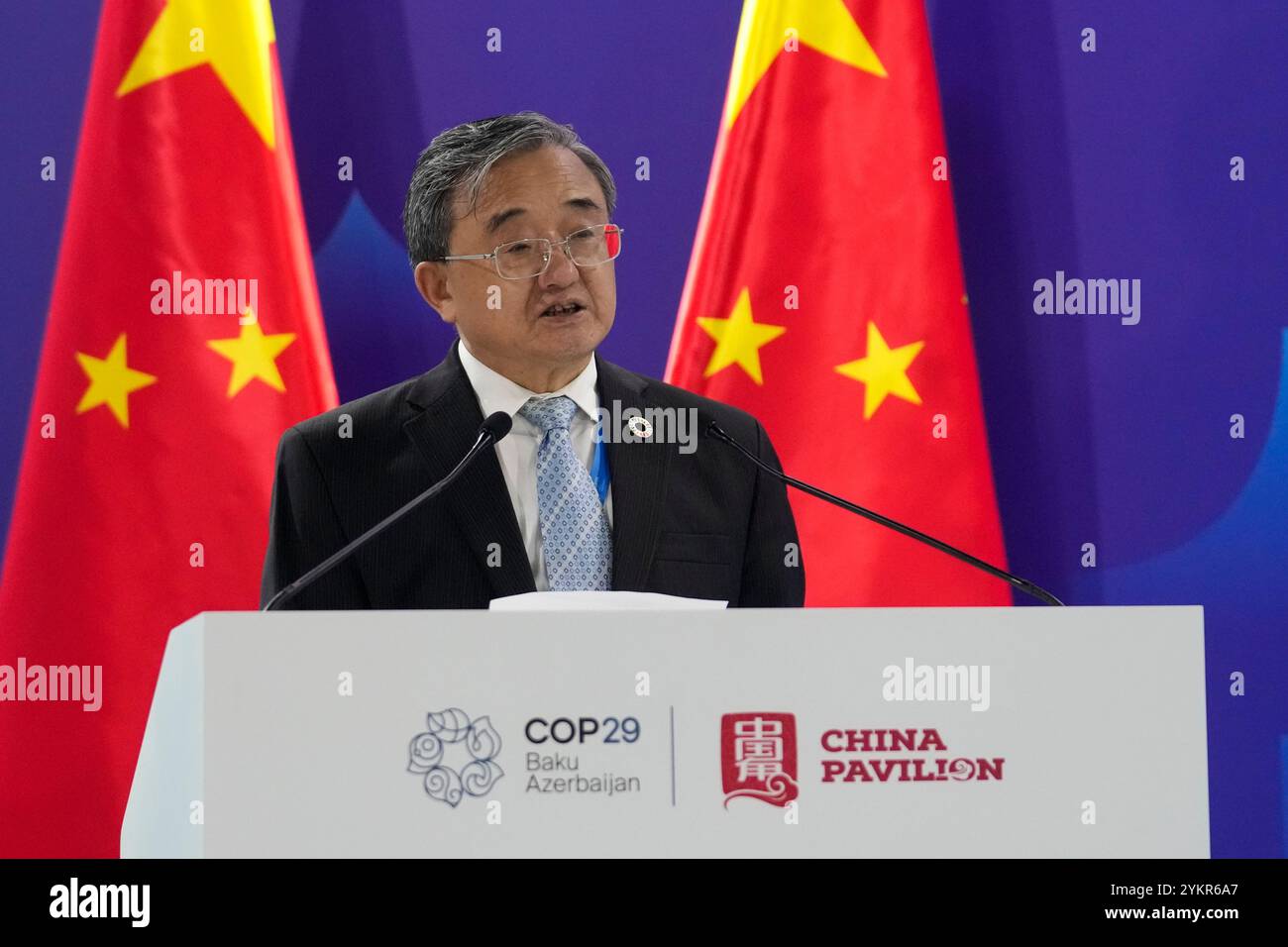 Liu Zhenmin, China climate envoy, speaks during an event at the China ...