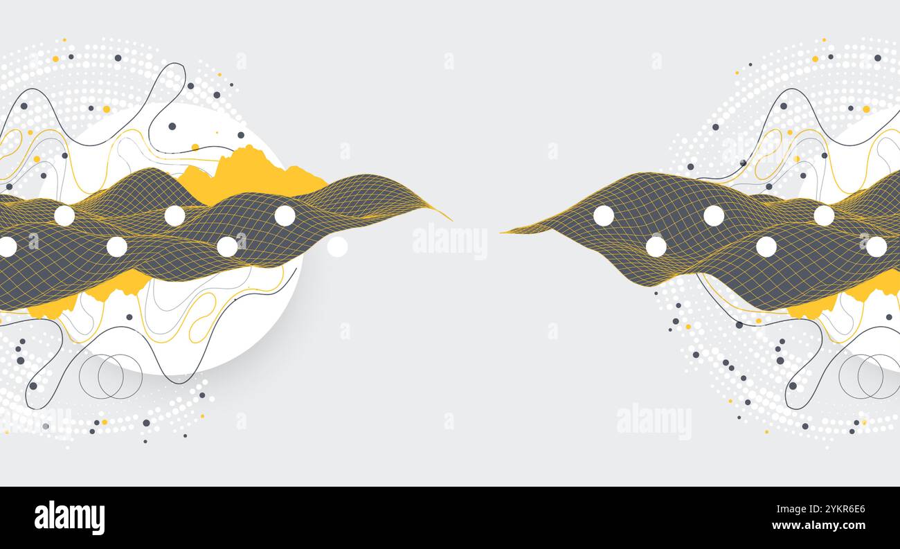 Abstract art background. Modern science or technology art elements. Surface illustration. Hand ...