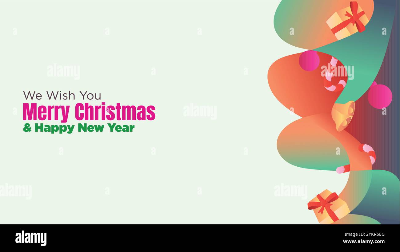 christmas and happy new year editable web template. blnk white space ...