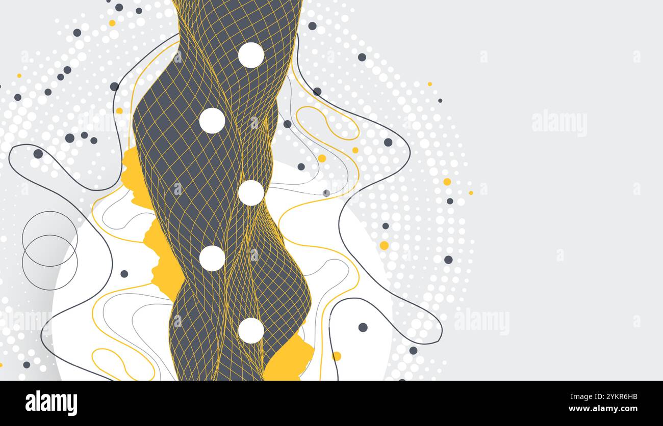 Abstract art background. Modern science or technology art elements. Surface illustration. Hand ...