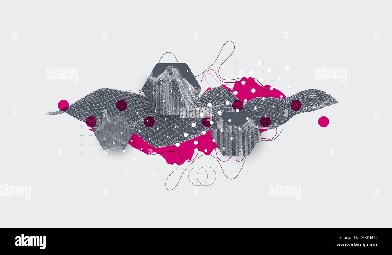 Abstract art background. Modern science or technology art elements ...