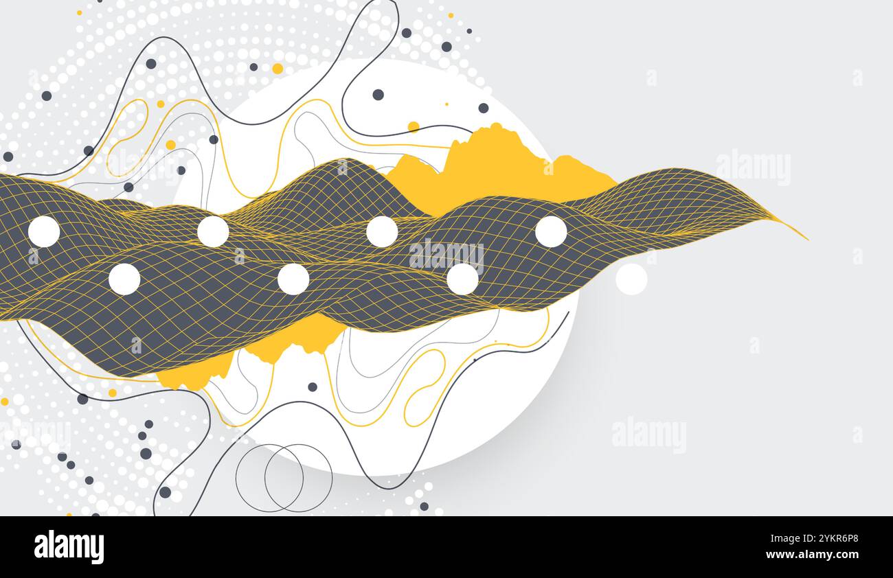 Abstract art background. Modern science or technology art elements. Surface illustration. Hand ...