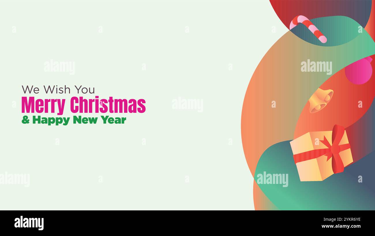 christmas and happy new year editable web template. blnk white space ...