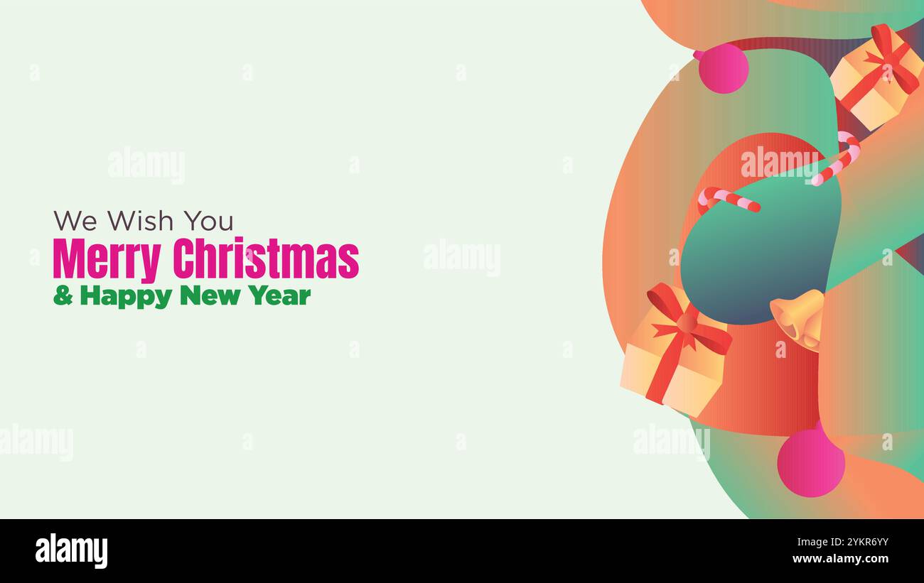 christmas and happy new year editable web template. blnk white space ...