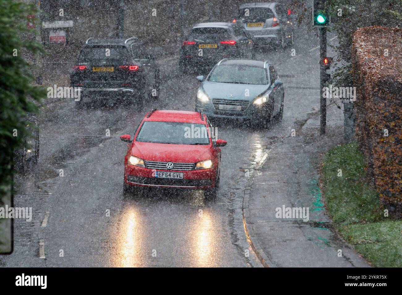 Chippenham, Wiltshire, UK, 19th Nov, 2024. Drivers are pictured in ...