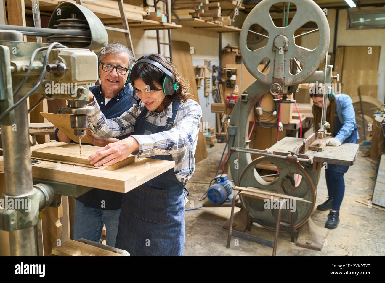 Woman being guided man in hi-res stock photography and images - Alamy